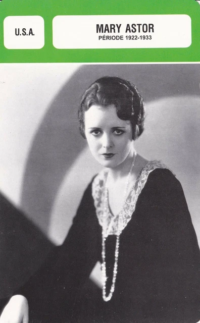 FICHE CINEMA : Mary Astor (1922-33) EUR 1,00 - PicClick FR