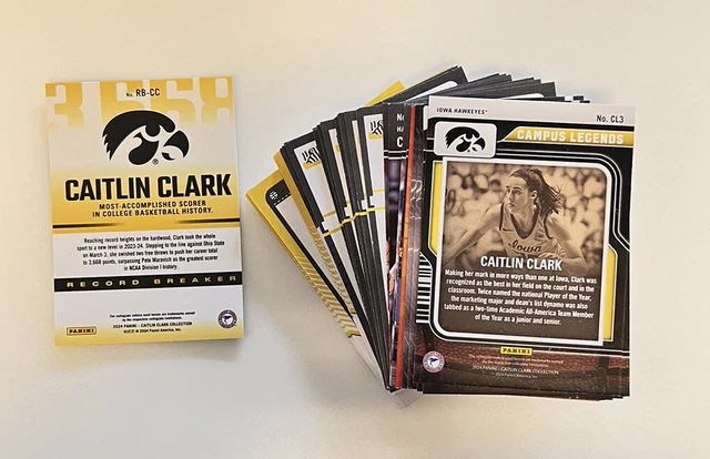2024 PANINI CAITLIN Clark Collection Complete Master Base Set Of 51 ...
