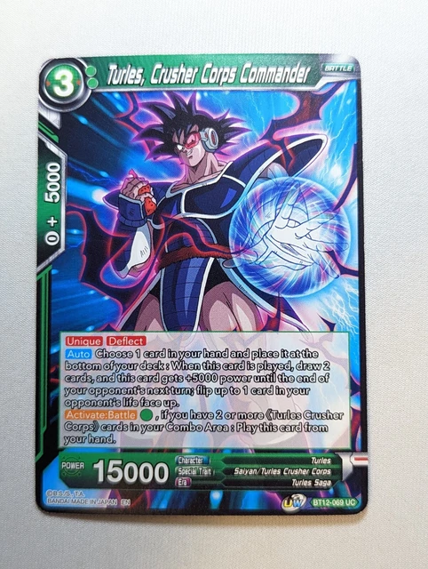 TURLES, CRUSHER CORPS Commander BT12-069 UC - Dragon Ball Super $2.60 - PicClick AU
