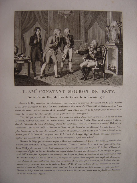 GRAVURE DE CONSTANT MOURON DE RETY Réty Né à Calais EUR 14,90 - PicClick FR