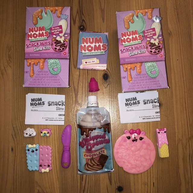 NUM NOMS SNACKABLES Slime Kits X 2 Bundle Scented Toys Cute Wave 2 ...