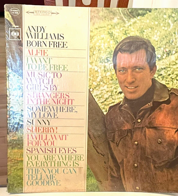 LP ORIGINAL 1967 Andy Williams Born Free Vinyl Record stéréo CS 9480 ...