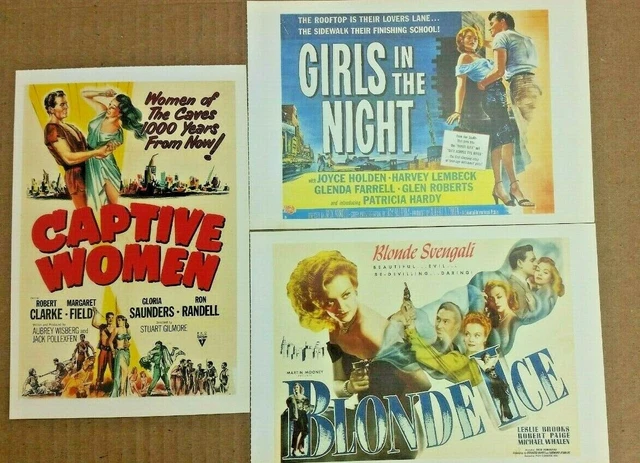 THREE VINTAGE B- Movie Poster Postcards Large 8 inch 1988 £5.69 ...