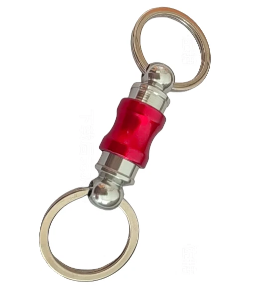 RED QUICK RELEASE Keychain Retractable Key Chain Detachable Keychain ...