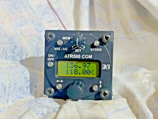 FILSER ATR 500 VHF COM Radio 500-100-100 14V 2 1/4" instrument cut out ...