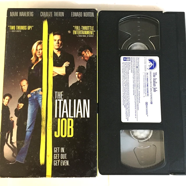THE ITALIAN JOB Mark Wahlberg VHS Tape - Ships Free with Tracking £7.96 ...