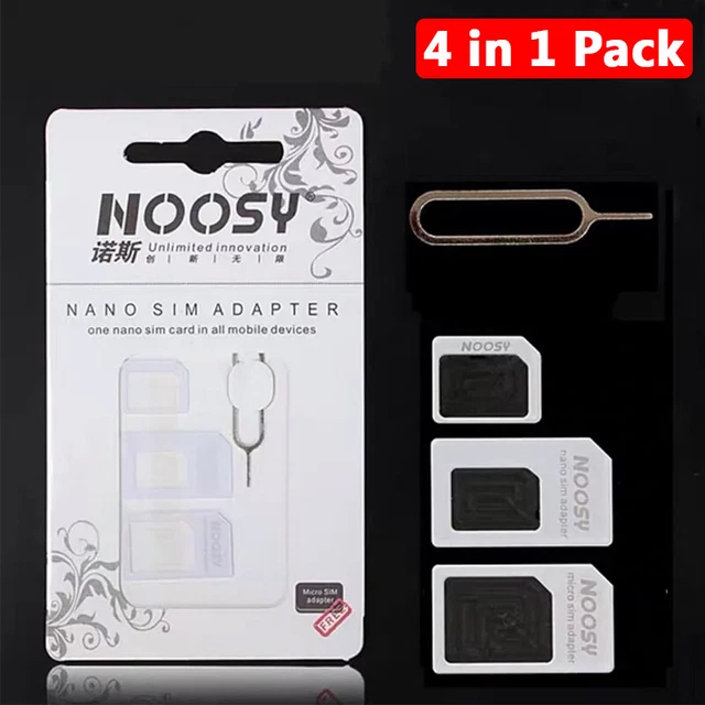 4IN1 SIM CARD Adapter (Micro/Mini/Nano/Standard Sizes) For All Mobile ...