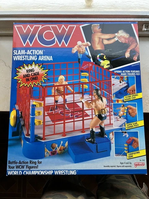WCW RING GALOOB Slam Action Wrestling Arena World Championship ...