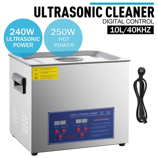 PRO ULTRASONIC 10L Cleaner Digital Ultra Sonic Cleaning Bath Tank ...