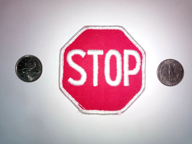 VINTAGE STOP SIGN Patch Badge Crest $12.00 - PicClick CA