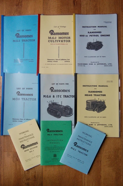 RANSOMES MG6 CRAWLER vintage tractor with electric start diesel engine ...