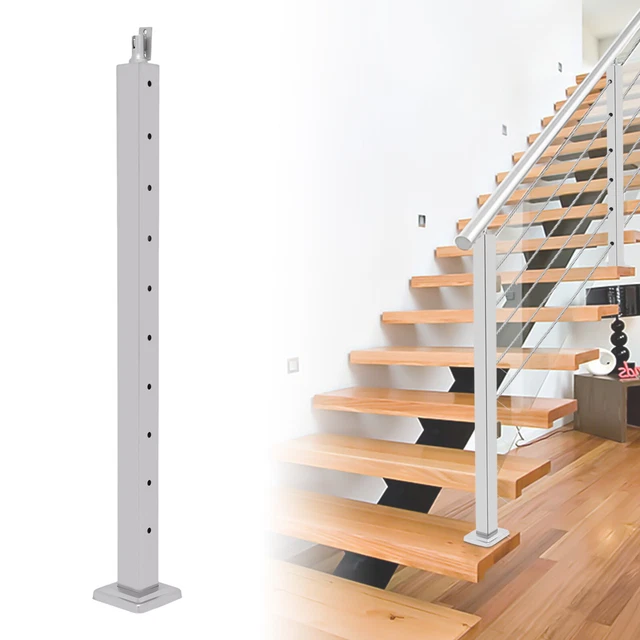 CABLE RAILING POST Step Mounting Bracket Stair System Handrail ...