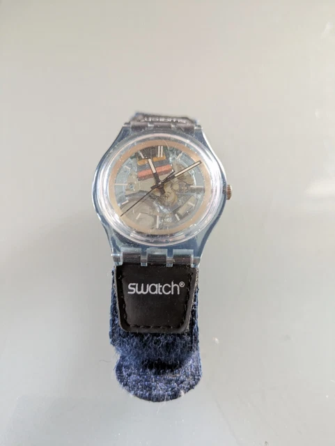 SWATCH JELLY QUARTZ Uhr - Vintage Modell S 803, Transparentes Gehäuse ...