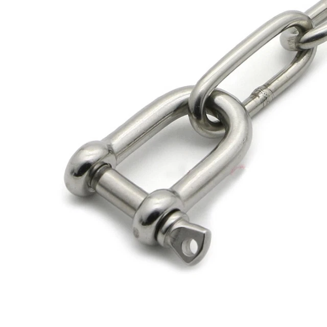 HEAVY DUTY MARINE Stainless Steel Rigging Shackles Bow Dee D Links 5mm ...