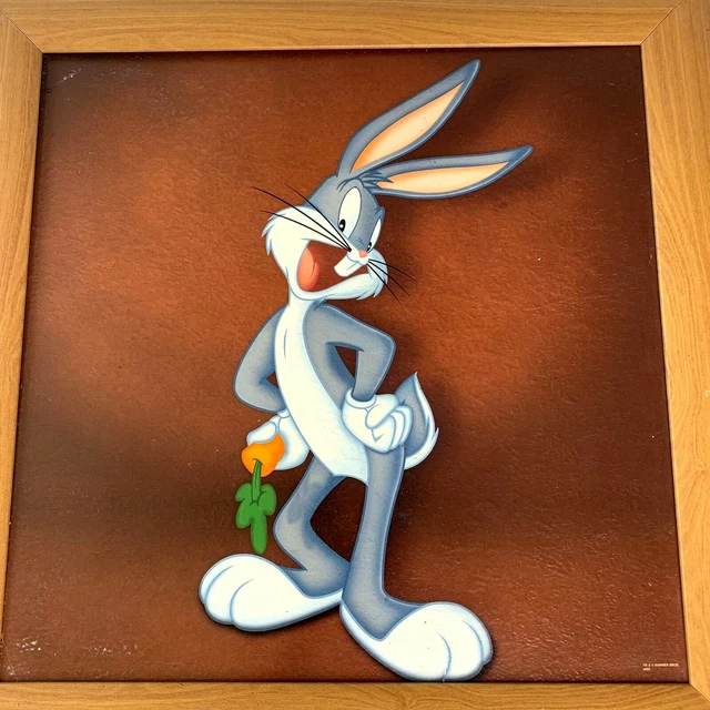 Lot De 4 Cadres Deco Looney Tunes Bugs Bunny Gros Minet Vil Coyote