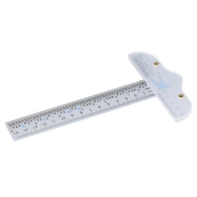 CLEAR ACRYLIC HANDTOOL Inch Metric T-Square Graduated T-Ruler T-Square ...