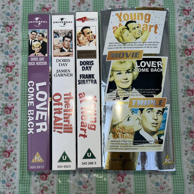 DORIS DAY,YOUNG AT Heart,Lover Come Back,Thrill of it All, PAL VHS Video Box Set £5.00 - PicClick UK