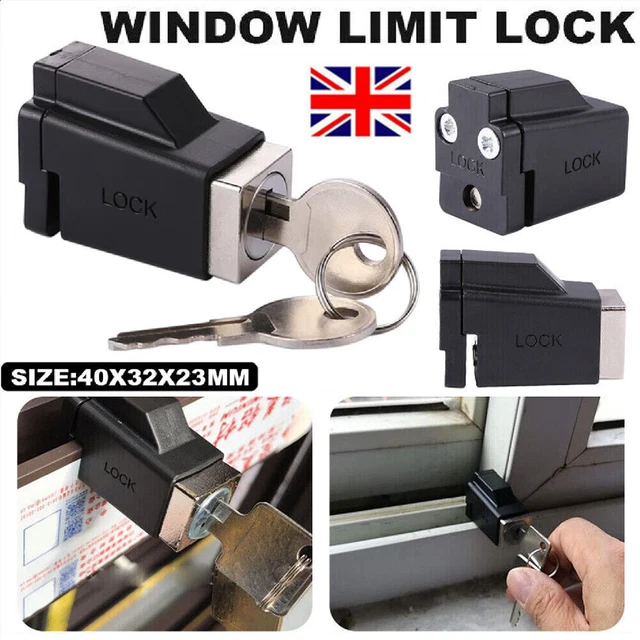 ALUMINUM ALLOY CHILD Safety Sliding Window Restrictor Lock with 2 Keys ...