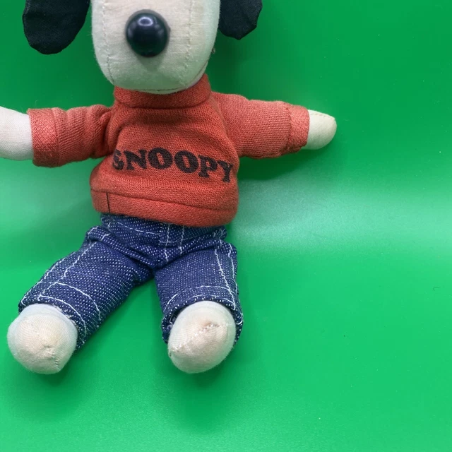 RARE 1960S VINTAGE Peanuts Snoopy Sanforized Jeans Red Top Cloth Rag ...