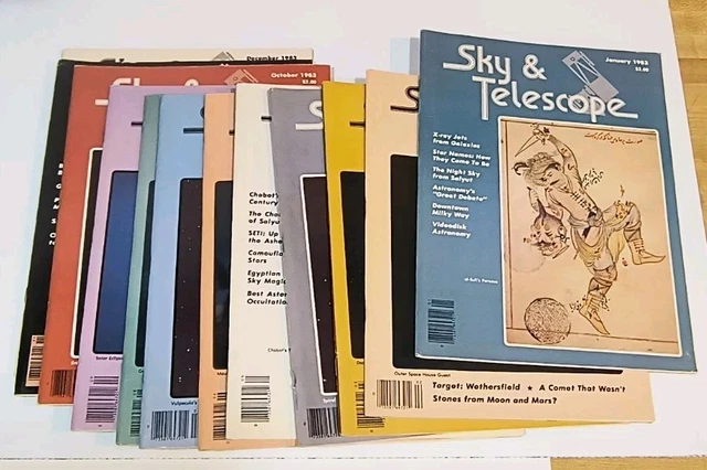 SKY & TELESCOPE Magazine - 1983 Full Year - 12 Issues £12.17 - PicClick UK