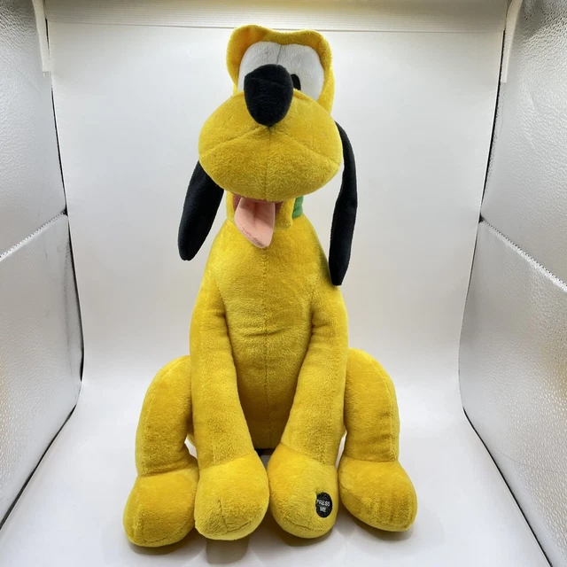 DISNEY PLUTO TALKING Dog Soft Toy Plush Mickey & Freinds Sitting £11.99 ...