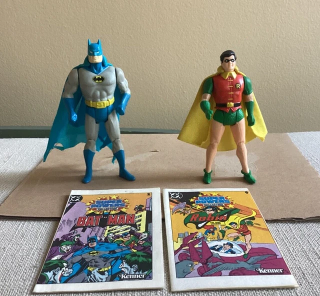 KENNER DC SUPER Powers Batman and Robin 1984 orginal capes w comics ...