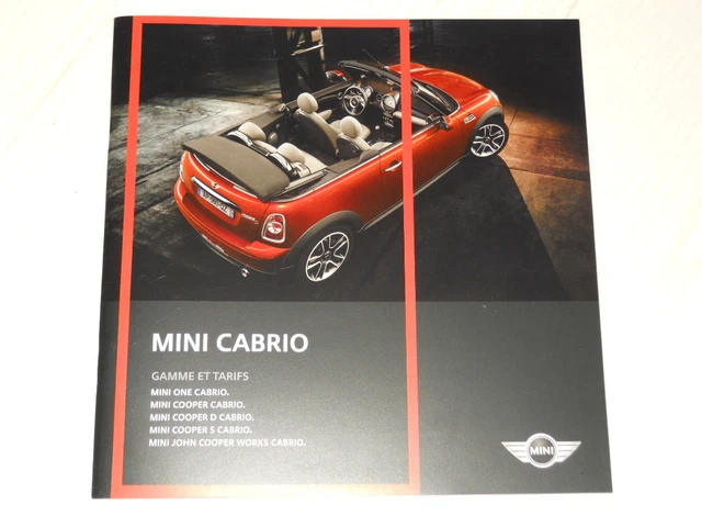 MINI CABRIOLET BROCHURE catalogue One / Cooper / Cooper S et D ...