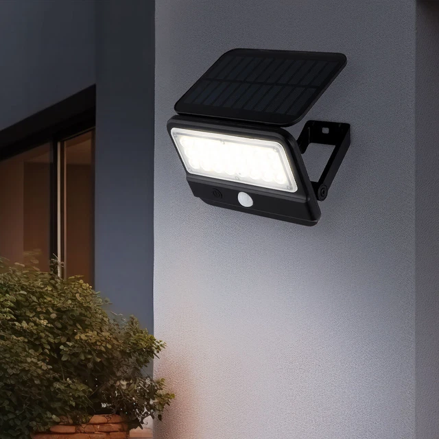 APPLIQUE MURALE D'EXTÉRIEUR Lampe Solaire de Jardin Détecteur Mouvement LED EUR 23,71 - PicClick FR