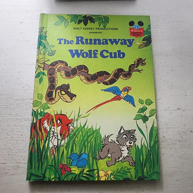 WALT DISNEY THE Runaway Wolf Cub Wonderful World of Reading Book 1975 ...