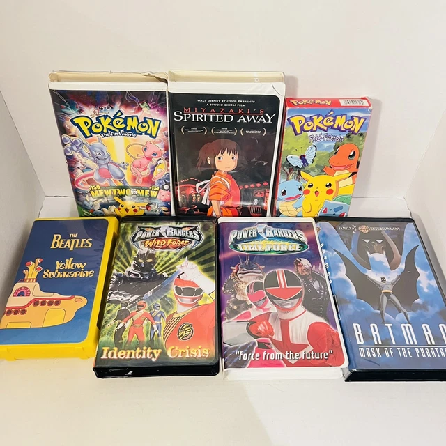 VINTAGE KIDS VHS Tapes Pokémon Spirited Away Power Rangers Batman ...