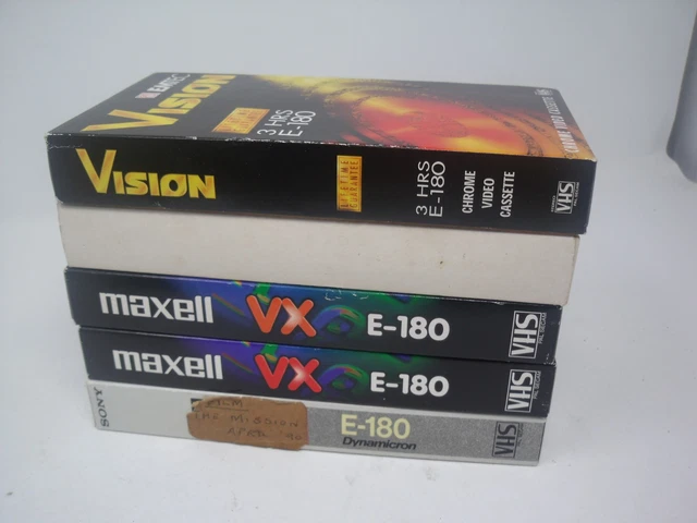 VHS VIDEO TAPES Used Home Movies/TV Recordings FIVE tapes various ...
