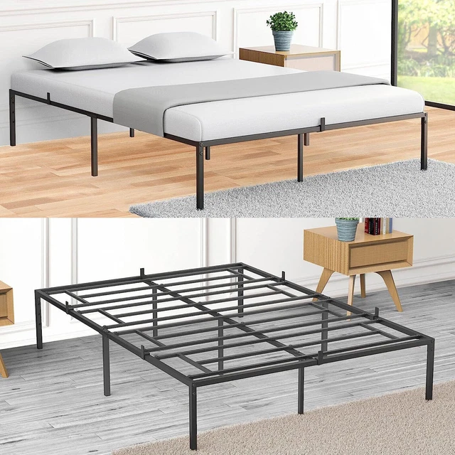 HEAVY DUTY BED Frame Metal Platform Twin/Full/Queen/King Size Slats ...
