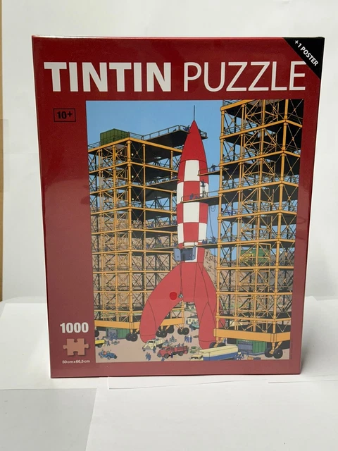 COLLECTION TINTIN : PUZZLE TINTIN OBJECTIF LUNE 1000 PCES+POSTER sous ...