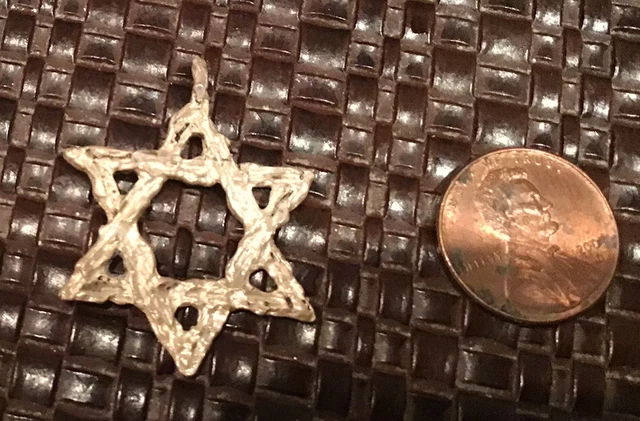 JEWISH/HEBREW STAR OF DAVID Pendant, Handcrafted in Solid 925 Sterling ...