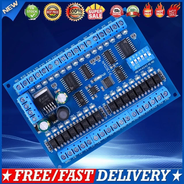 DC 12V 24V PLC IO Expansion Board 16 Input 16 Output Remote Control Module RS485 $29.91 ...