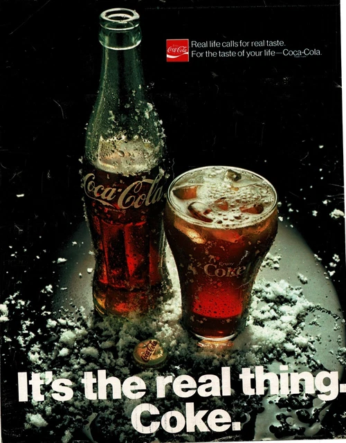VINTAGE ADVERTISING PRINT Soft Drink Coca-Cola Coke It's the Real Thing ...