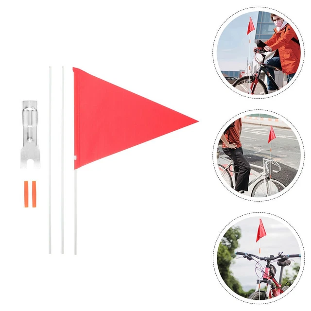 BICYCLE FLAG WITH Pole Bike Safety Flag Fiberglass Pole Bicycle Flag £ ...