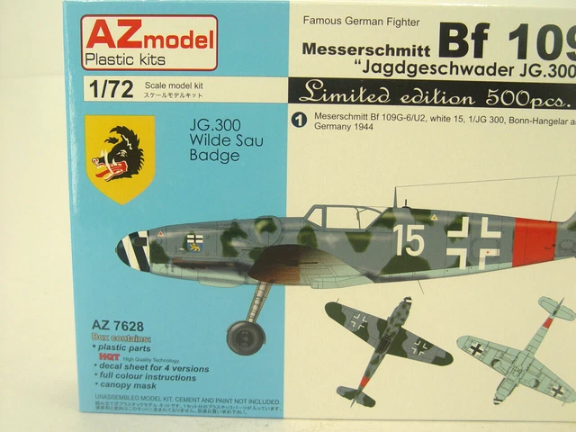 MESSERSCHMITT BF 109 G-6 - AZmodel Flugzeug Bausatz 1:72 - 7628 #E gebr. EUR 11,90 - PicClick DE