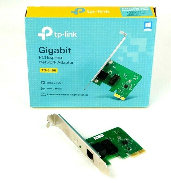 TP-LINK 10/100/1000MBPS GIGABIT Ethernet PCI Express Network Card (TG ...