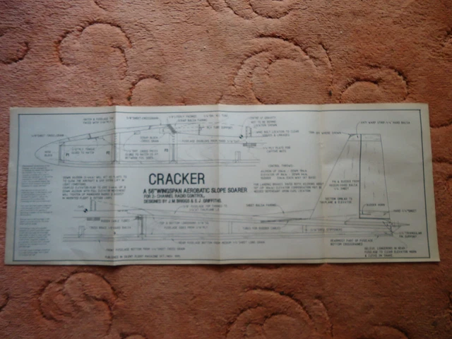 SILENT FLIGHT PLANS of the Cracker an aerobatic slope soarer 56 ...