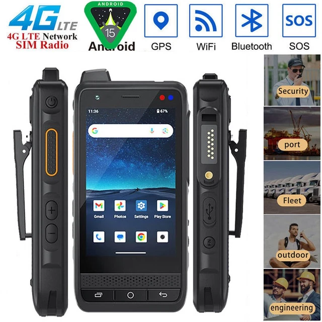 GLOBAL 4G ANDROID 15 Rugged Phone PTT Walkie Talkie ZELLO Outdoors ...