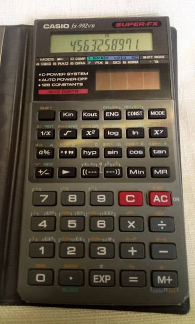 RARE CALCULATRICE SCIENTIFIQUE Vintage Casio Fx-992 Vb Super Fx À ...