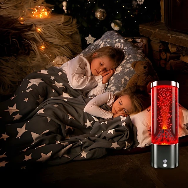 COLORFUL VOLCANO NIGHT Light with Touch Control USB Powered Safe ...