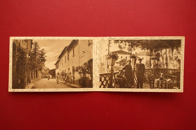 CARTOLINA DOPPIA SESTOLA Albergo La Posta Terrazza Viaggiata Animata ...