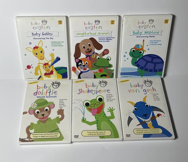 DISNEY BABY EINSTEIN Children's Learning DVD Lot of 6 Neptune Galileo ...