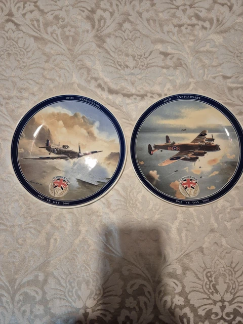 RAF PLATE 60TH Anniversary VE Day Collectable Lancaster Bomber ...