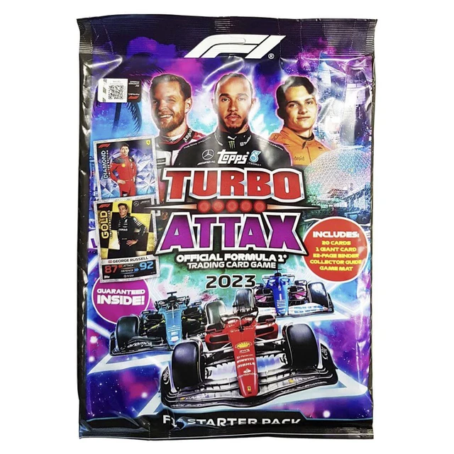 2023 TOPPS TURBO ATTAX Formula 1 Starter Pack Includes Album & 20 Cards ...