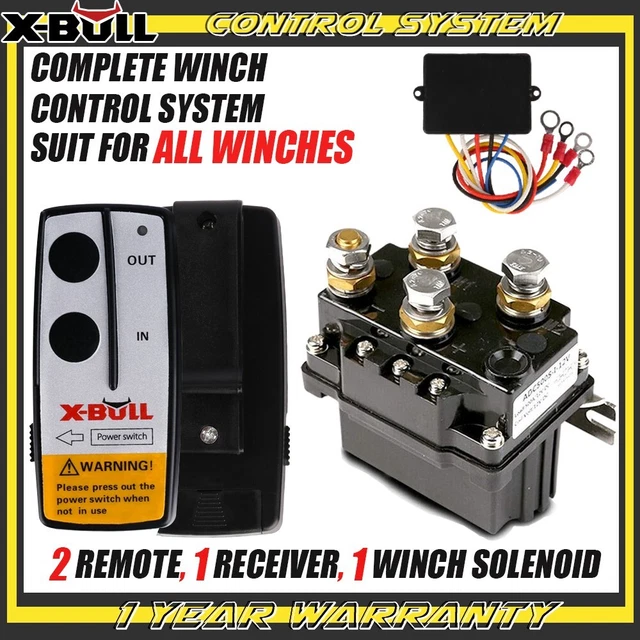 X-BULL WINCH WIRELESS Remote control ×2 Solenoid Relay 12V 500A ...