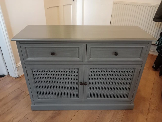 DUNELM LUCY CANE Rattan grey Sideboard £85.00 - PicClick UK