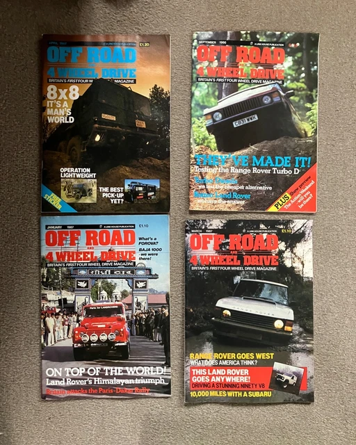 LOT OF 4 x 1980s OFF ROAD AND 4 WHEEL DRIVE MAGAZINES WITH UNUSED ...